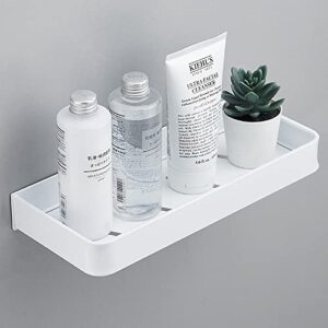 veefos bathroom shelf shower organizer 12 inch, metal small wall shelf floating shelf bathroom countertop organizer shower caddy for wall storage, no-drilling glue & screw