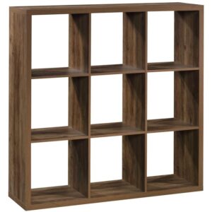 sauder miscellaneous storage engineered wood 9-cube organizer in rural pine