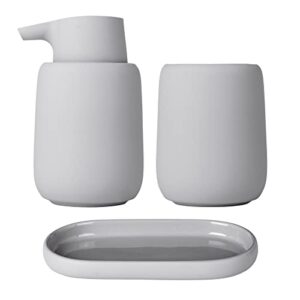 blomus sono bathroom accessory set in micro chip (grey)