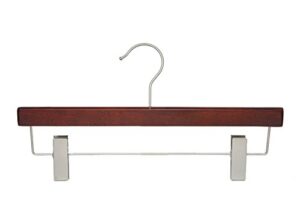 nahanco 21314rchu wooden skirt/pant hangers,"nahanco line", home use, 14", low gloss mahogany (pack of 25)