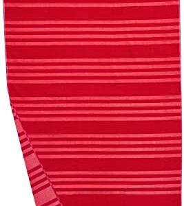 Amazon Basics Oversized Premium Cotton Beach Towel - Bold Stripe - Coral/Red, 36" x 72", 2-Pack