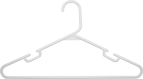 Wisconic Adult Hangers - Pack of 60 - Large Clothing Hanger with Slotted Notches - For Clothes Organization & Storage - Durable & Strong - Made in the USA - Plain