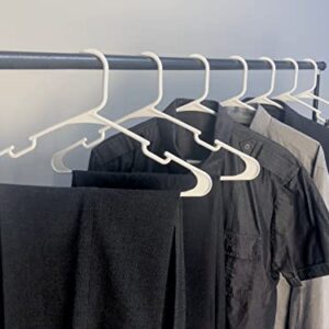 Wisconic Adult Hangers - Pack of 60 - Large Clothing Hanger with Slotted Notches - For Clothes Organization & Storage - Durable & Strong - Made in the USA - Plain