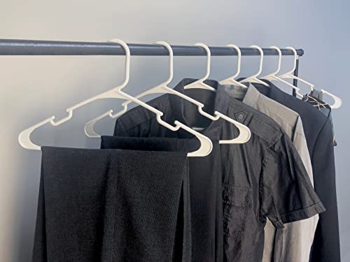 Wisconic Adult Hangers - Pack of 60 - Large Clothing Hanger with Slotted Notches - For Clothes Organization & Storage - Durable & Strong - Made in the USA - Plain