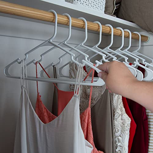 Wisconic Adult Hangers - Pack of 60 - Large Clothing Hanger with Slotted Notches - For Clothes Organization & Storage - Durable & Strong - Made in the USA - Plain