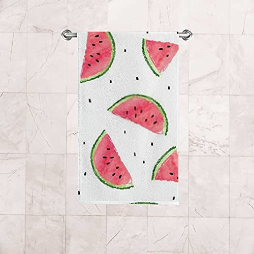 Hand Towels Face Terry Towel Washcloth Couple Bathroom Set of 2 Towels Set Watermelons Kitchen Decor Soft Quick Dry Super Absorbent 30 X 15 inch