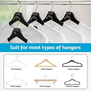 ALINREDBX Space Saving Hanger Hooks, Clothes Hanger Connector Hooks to Create Up to 3X More Closet Space, 18pcs Heavy Duty Cascading Hanger Hooks for Organizer Closet