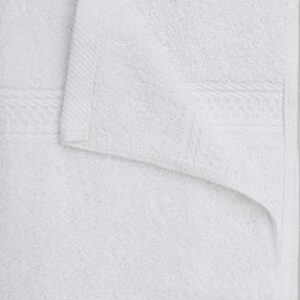 Excellent Deals Wash Cloth [12 Pack, White] - 100% Cotton Washcloth 12" x 12" - Absorbent and Soft Bathroom washcloths - Machine Washable Facecloth - Lint Free Face Towels