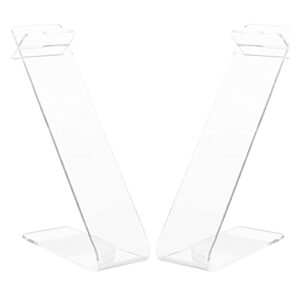 mikikit high heels rack shoe display holder acrylic shoe display rack, 2pcs shoe display stand acrylic shoe stand sandal display rack for sandal sports shoes casual shoe stand sports shoe rack