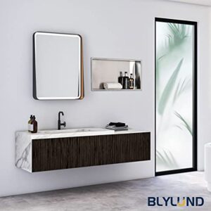 BLYLUND Shower Niche Stainless Steel 12" x 24" NO Tile Needed,Brushed Finish Wall-inserted Niche Recessed, Recessed Shower Shelf Modern and Elegant Soap Niche for Bathroom