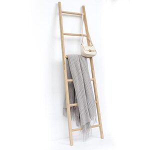 fuin fully assembled 6ft bamboo blanket ladders wood decorative wall leaning rustic farmhouse bathroom quilt towel display rack holder