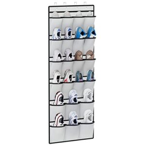 youdenova over the door hanging shoe organizer - 22 extra large fabric pockets shoe storage racks holders behind closet door with 4 metal hooks for sneakers, high heels, slippers