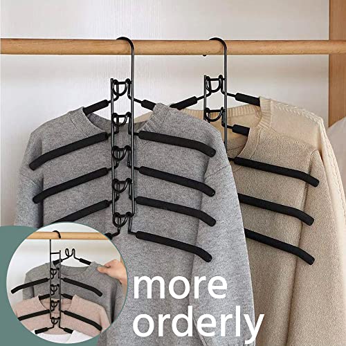 Closet Hangers Space Saver - Multipurpose Hanger Organizer - Clothes Hangers Space Saving - Multi Shirt Hanger - Multi Hook Hanger - Closet Organizers and Storage Hangers - Closet Space Savers – 1pk