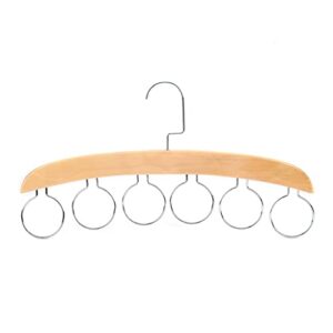 wodmb wood scarf ring hanger storage holder hole hanger 6 ring scarves display rack space saving (color : d)