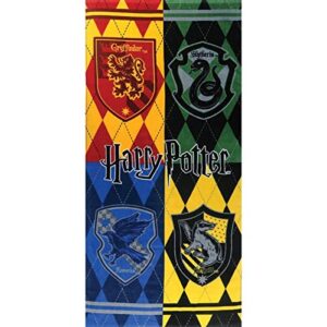 harry potter houses 28x58 beach towel