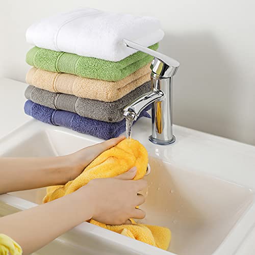 Years Calm 2 Pack Cotton Hand Towels, Durable Highly Absorbent Soft Washcloth, Towel for Hotel Bathroom, 13 x 29 Inch (Yellow)