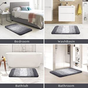 KMAT Bathroom Rugs Bath Mat 16"x24" Luxury Soft Shaggy Absorbent Bathroom Mats Non Slip Plush Bathmat Runner Carpet Bath Mats for Bathroom Floor Tub and Shower