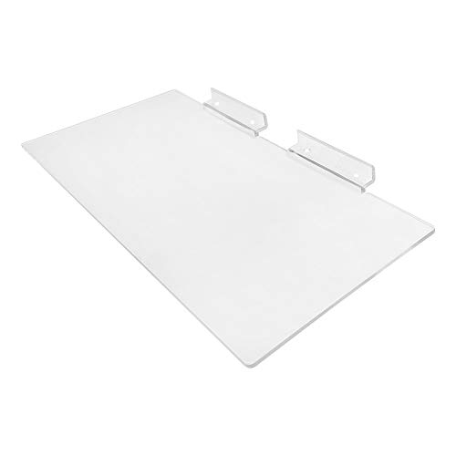 Prolinemax 100 Pc Slatwall 12'' x 6'' Flat Styrene Shoe Shelf Acrylic Display Fixture