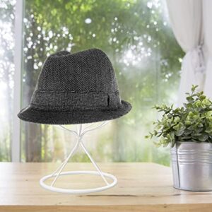 UPKOCH Hat Holder Tabletop Hat Stands 1PC Practical Hat Display Rack Decorative Metal Hat Rack Hat Storage Rack (White) Freestanding Black Metal Hat Rack Desktop Stand