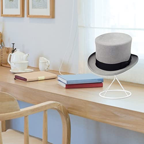 UPKOCH Hat Holder Tabletop Hat Stands 1PC Practical Hat Display Rack Decorative Metal Hat Rack Hat Storage Rack (White) Freestanding Black Metal Hat Rack Desktop Stand