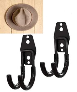 cowboy hat holder/ wall mounted hat display/ cowboy hat organizer/ cowboy hat rack/ motorcycle helmet holder/ cowboy hat hanger/ wall mount hat rack/ cowboy hat display & storage hanger, no hat, 2-pcs