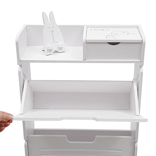 Gdrasuya10 Flip Down Shoe Rack for Door, Modern Shoe Storage Cabinet Shoe Storage Stand Shoe Organizer for Entryway, Shoe Cabinet Storage White for Entrances, Hallways, Bedroom