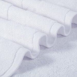 Oakias 6 Pack White Hand Towels – 16 x 28 Inches – 600 GSM Quality – Highly Absorbent & Soft Gym Towels