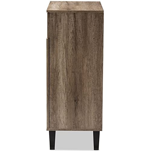 BOWERY HILL Contemporary Shoe Cabinet in Light Brown