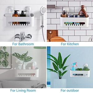 Budget & Good Shower Caddy Suction Cup and Elegear Wreath Suction Cup Hooks 4 Pack Bundle