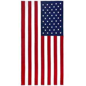 kaufman - american flag 30in x 60in beach, bath, pool, sauna towel. (101210)