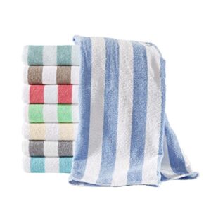 Bleach Safe Luxury Beach Towel Cabana Stripe- Fibertone by 1888 Mills, Made in The USA of US and Imported Materials