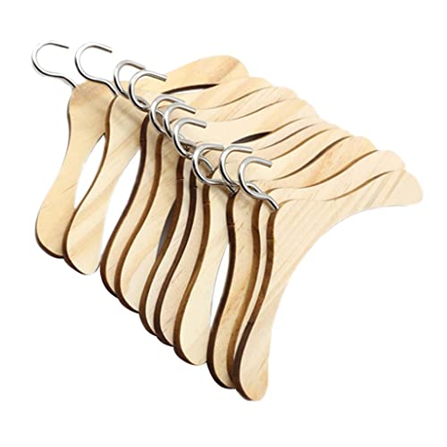 Esquirla 2X Wooden Clothes Hangers with Hook for 18" Doll 2cm