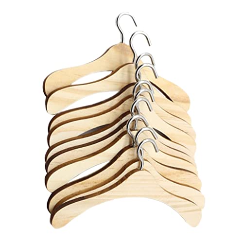 Esquirla 2X Wooden Clothes Hangers with Hook for 18" Doll 2cm