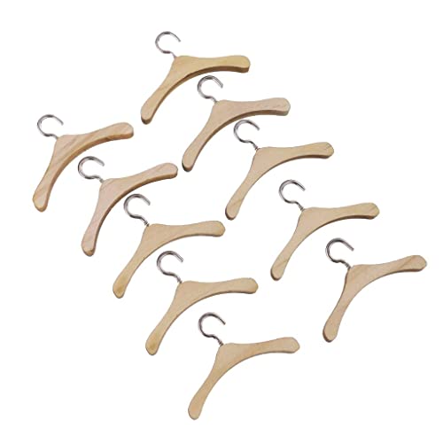 Esquirla 2X Wooden Clothes Hangers with Hook for 18" Doll 2cm