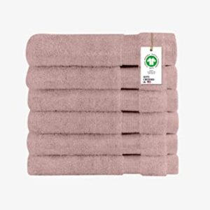 A1HC Towels Cotton Washcloths Set 100% Organic Cotton, GOTS Certified Premium Quality Face Cloths, Feather Touch Technology Highly Absorbent and Soft Feel Fingertip Towels, Pack of 6