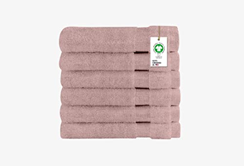 A1HC Towels Cotton Washcloths Set 100% Organic Cotton, GOTS Certified Premium Quality Face Cloths, Feather Touch Technology Highly Absorbent and Soft Feel Fingertip Towels, Pack of 6