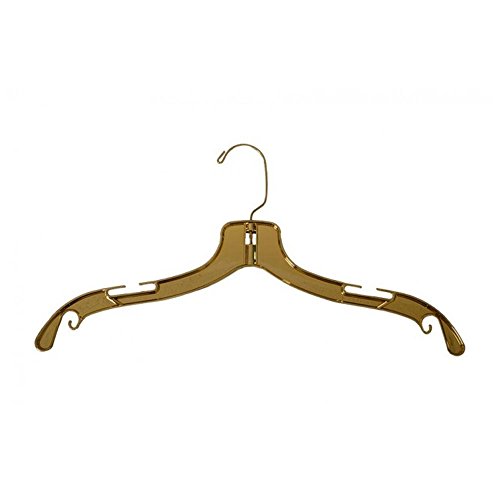 NAHANCO 3405 G Gold Ladies Dress Hanger, 17" (Pack of 100)