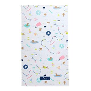 scout home | oversized beach towel 100% cotton, ultra soft & absorbent, fade-resistant, medium-weight, 70 x 40, waterworld