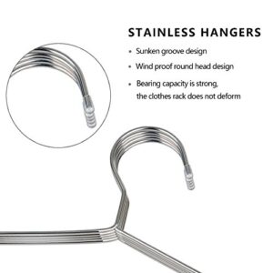 70 Pack Stainless Steel Metal Hangers for Coat, Baby Clothes