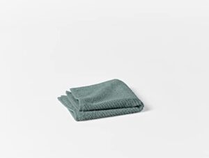 coyuchi air weight wash cloth, 100% organic cotton washcloth, 12"x12", deep dusty aqua