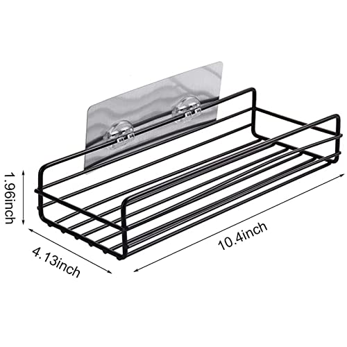 GIVIMO Adhesive Shower Caddy No Drilling Shower Shelves Wall Mounted Bath Shower Organizer Black Bathroom Shower Rack Perfect Shower Caddy Shelf for Your Daily Use