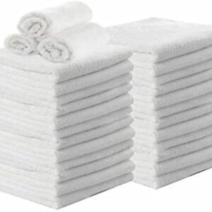 American Mills 100% Cotton Wash Cloths (White 12:1)