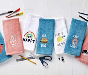 SKL Home Sloth Hand Towel Set, Aqua