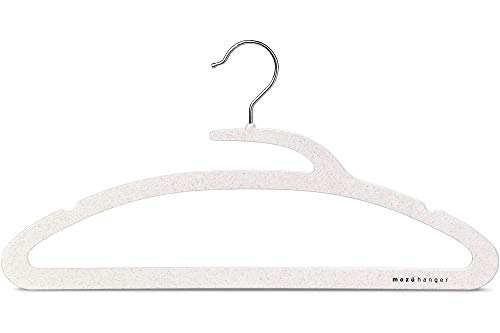 Mozu Hanger by Ensu Design - Luxury Easy On/Off No-Stretch Eco-Friendly Wheat Straw Hangers (20-Pack)