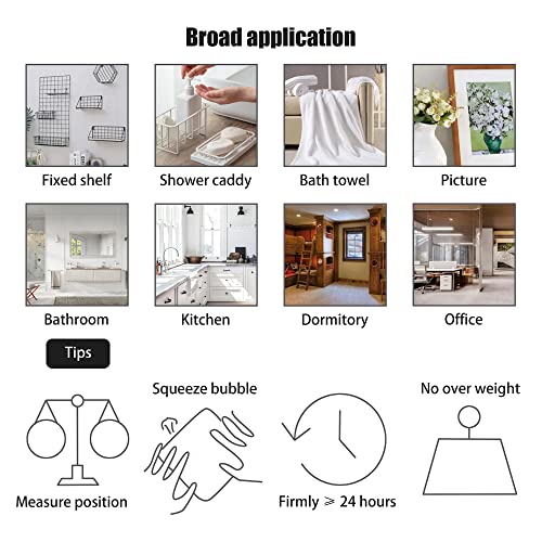 Adhesive Corner Shower Caddy Hook,Multipurpose Iron Shelf Holder;Bathroom Basket Support;Double Claw Wall Sticker,Kitchen Storage Rack Hanger,No Drilling/Strong Bearing Capacity/Transparent(8pcs+4pcs)