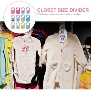 DOITOOL Shelf Divider 12Pcs Clothes Size Dividers Baby Closet Size Dividers Baby Clothes Organizers Baby Clothes Hangers Closet Dividers for Hanging Clothes Baby Boy Hangers