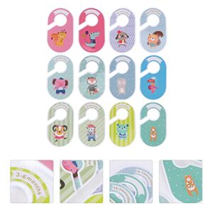 DOITOOL Shelf Divider 12Pcs Clothes Size Dividers Baby Closet Size Dividers Baby Clothes Organizers Baby Clothes Hangers Closet Dividers for Hanging Clothes Baby Boy Hangers