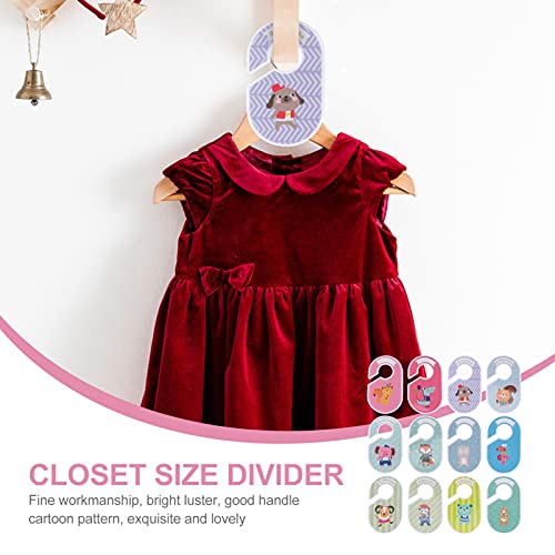 DOITOOL Shelf Divider 12Pcs Clothes Size Dividers Baby Closet Size Dividers Baby Clothes Organizers Baby Clothes Hangers Closet Dividers for Hanging Clothes Baby Boy Hangers