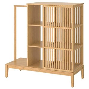 ikea nordkisa open wardrobe with sliding door bamboo 304.394.76