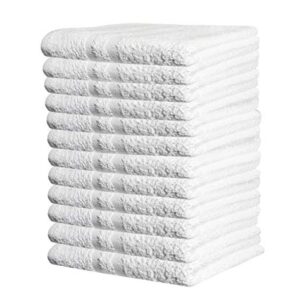 Pacific Linens Hand Towels-24 Pack-White, Super Absorbent Ring Spun, 100% Cotton,(Size 16”x27”), Commercial Grade, Multipurpose, Gym-Spa-Salon Towel, 3 lbs. per Dozen Quality (White)